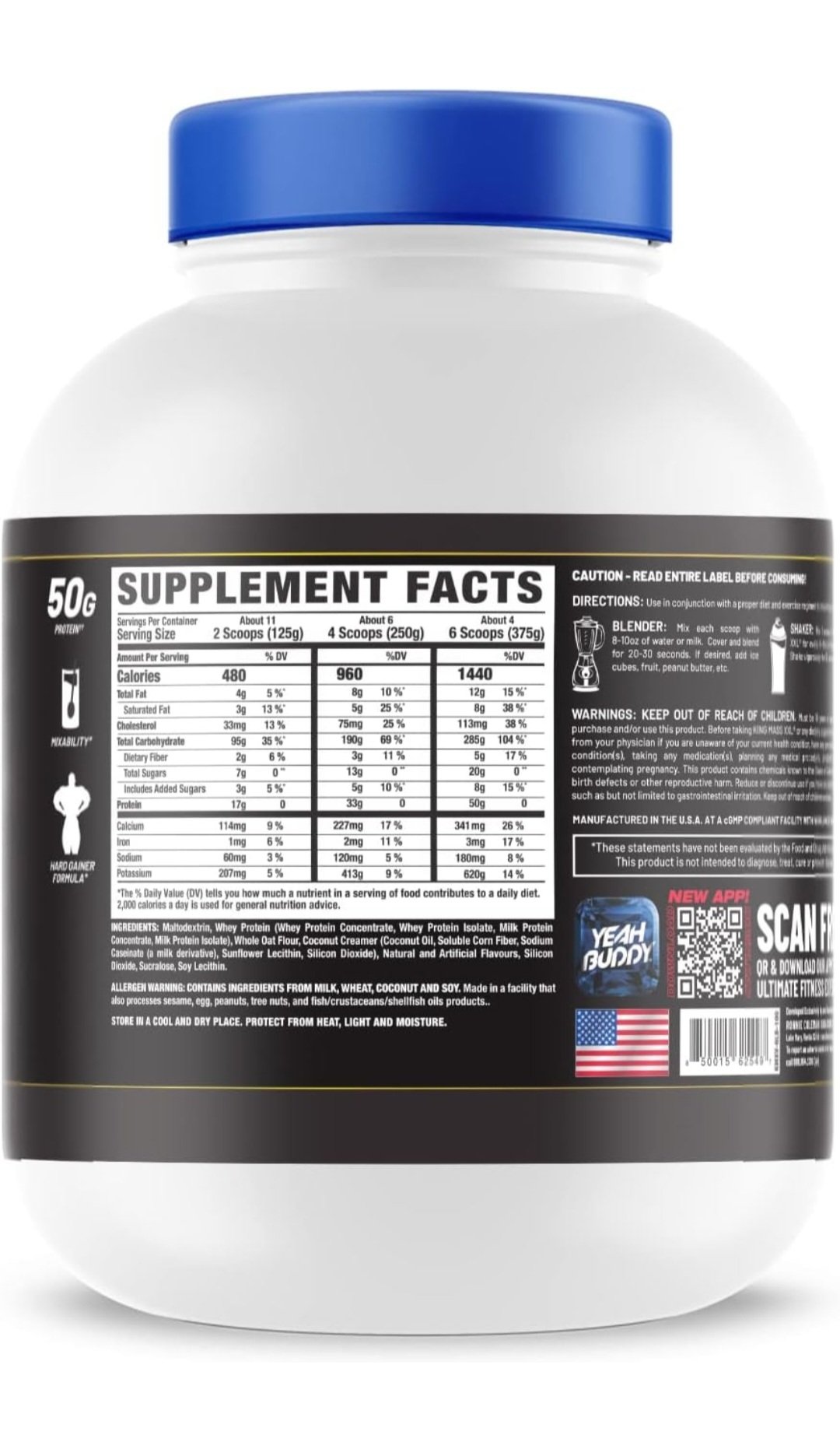 RC Ronnie Coleman KING MASS XL Gainer 6 LBS - Romans Empire Nutrition ...
