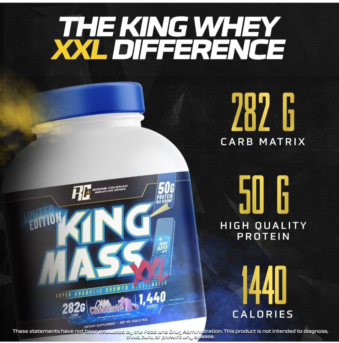 RC Ronnie Coleman KING MASS XL Gainer 6 LBS - Romans Empire Nutrition ...